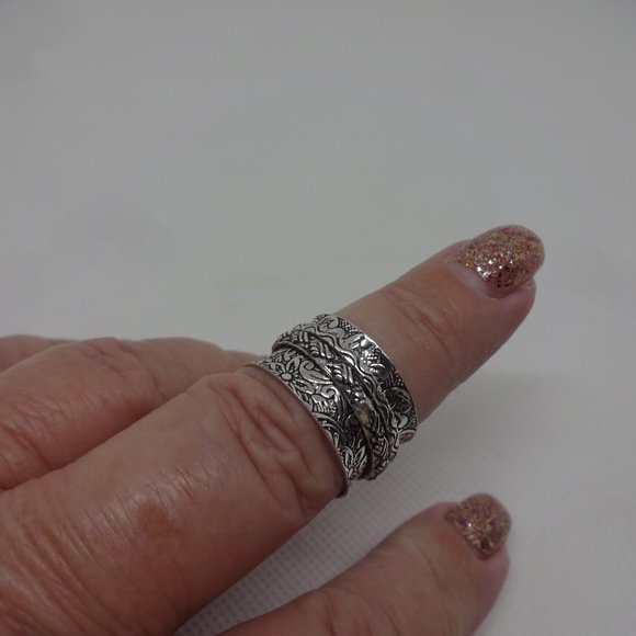 Handmade | Jewelry | Whimsical Silver Spinner Ring Size 9 23a | Poshmark